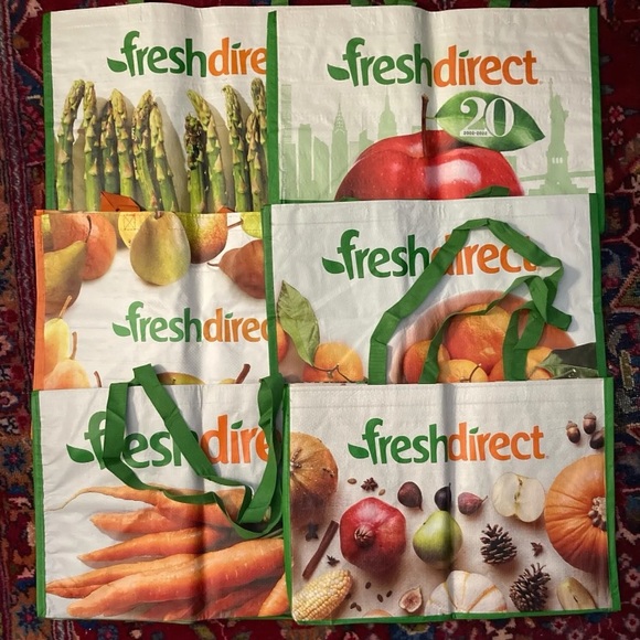 Bags | Freshdirect Reusable Bags 6ct Set | Poshmark
